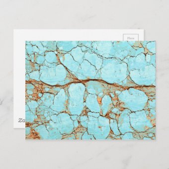 Rusty Cracked Turquoise Postcard | Zazzle