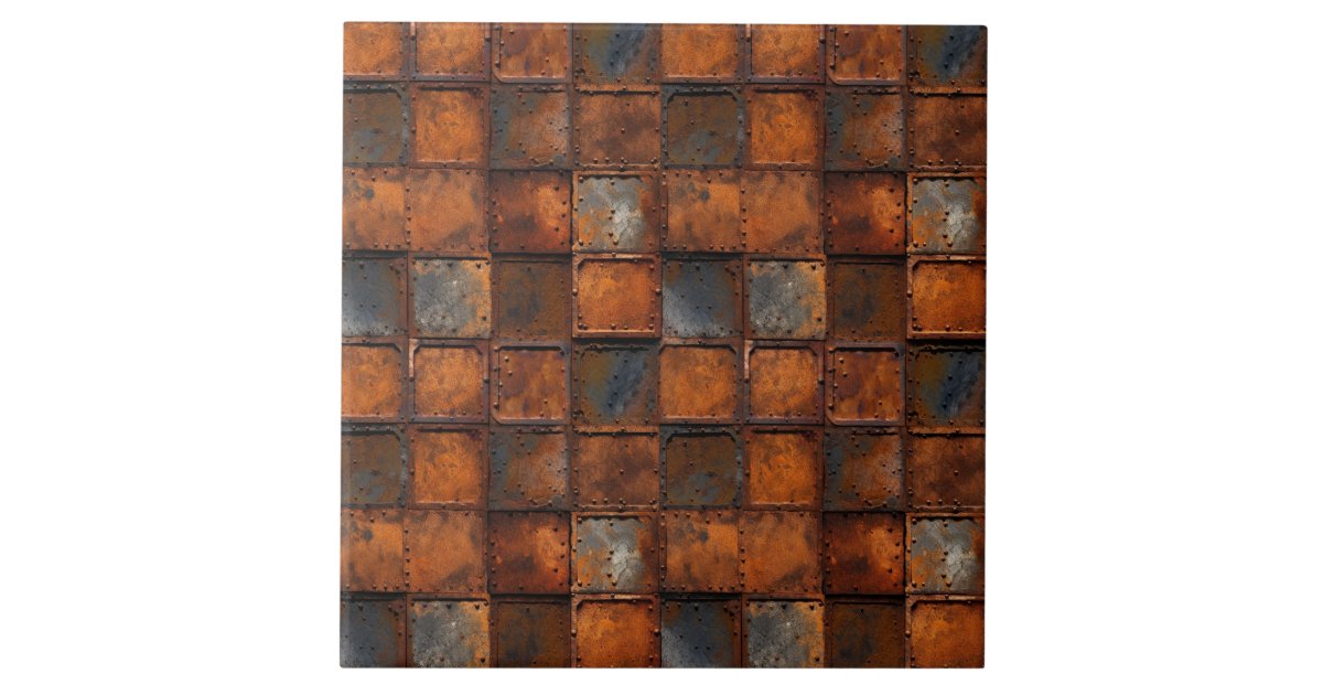 Rusty Metal Ceramic Tile | Zazzle
