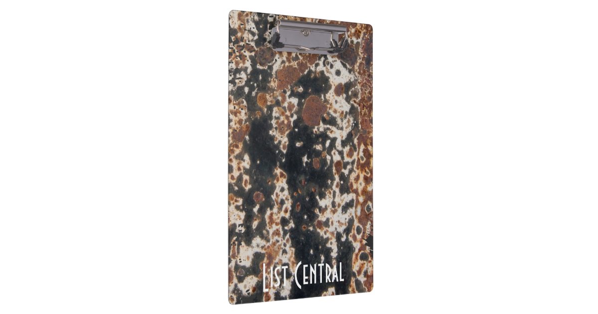 Rusty Metal Steampunk Background Template Clipboard | Zazzle