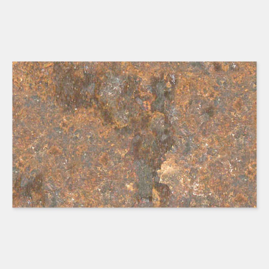 Rusty Metal Texture Rectangular Sticker | Zazzle