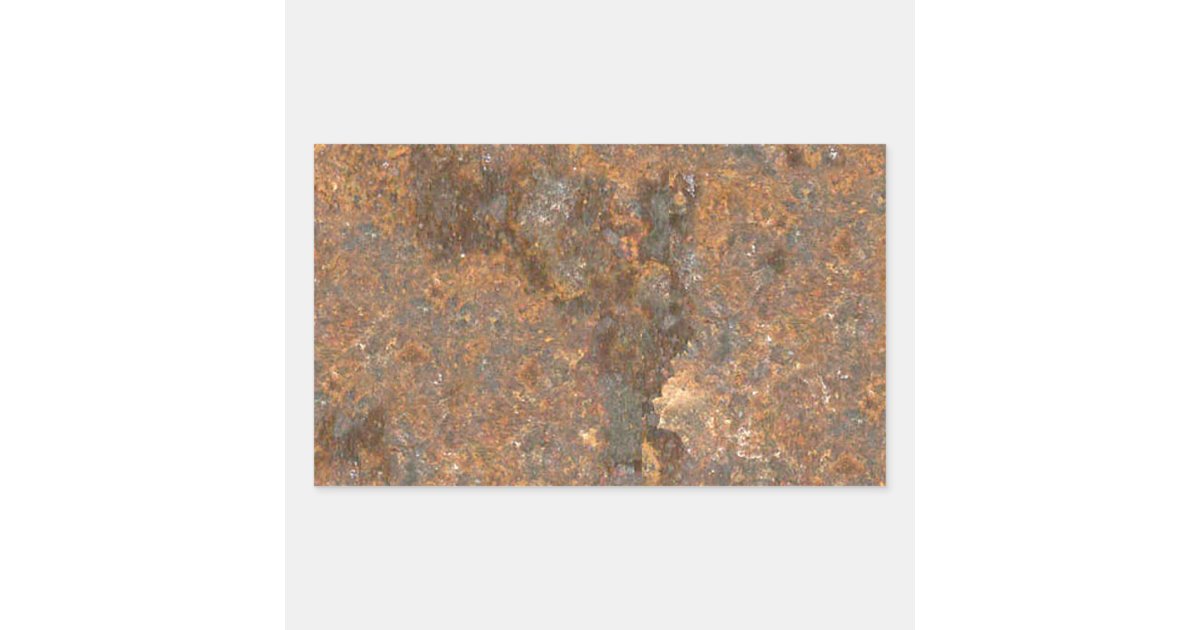 Rusty Metal Texture Rectangular Sticker | Zazzle
