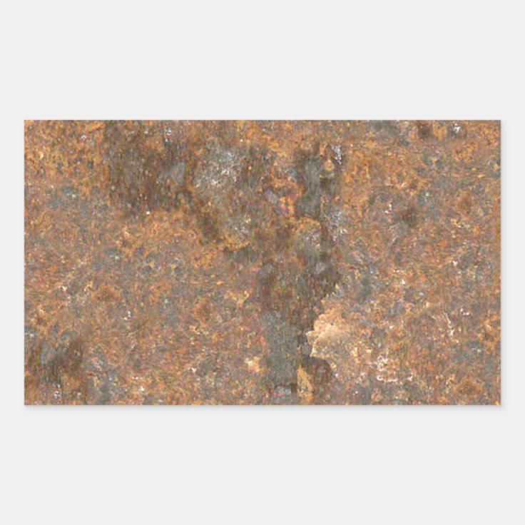 Rusty Metal Texture Rectangular Sticker | Zazzle