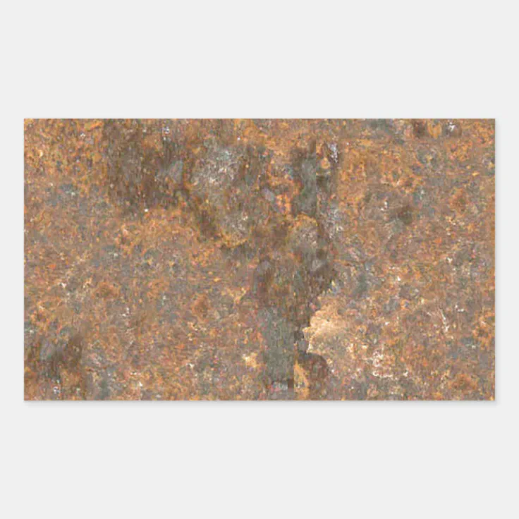 Rusty Metal Texture Rectangular Sticker | Zazzle