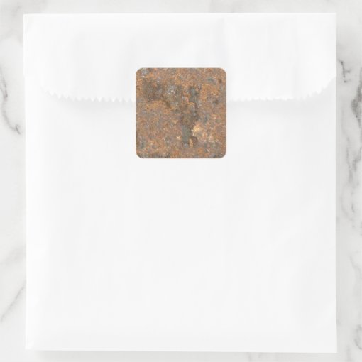 Rusty Metal Texture Square Sticker | Zazzle