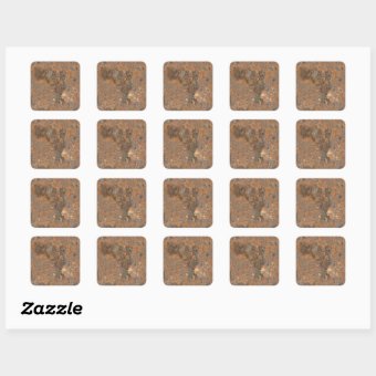 Rusty Metal Texture Square Sticker | Zazzle