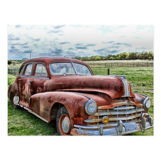 Rusty Old Classic Car Vintage Automobile Postcard | Zazzle.com