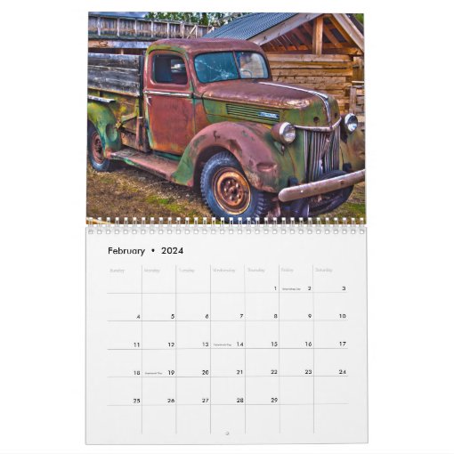 Rusty Old Trucks HDR calendar | Zazzle