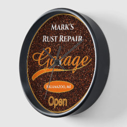 Rusty Rebel Classic Clunkers Garage Wall Clock | Zazzle