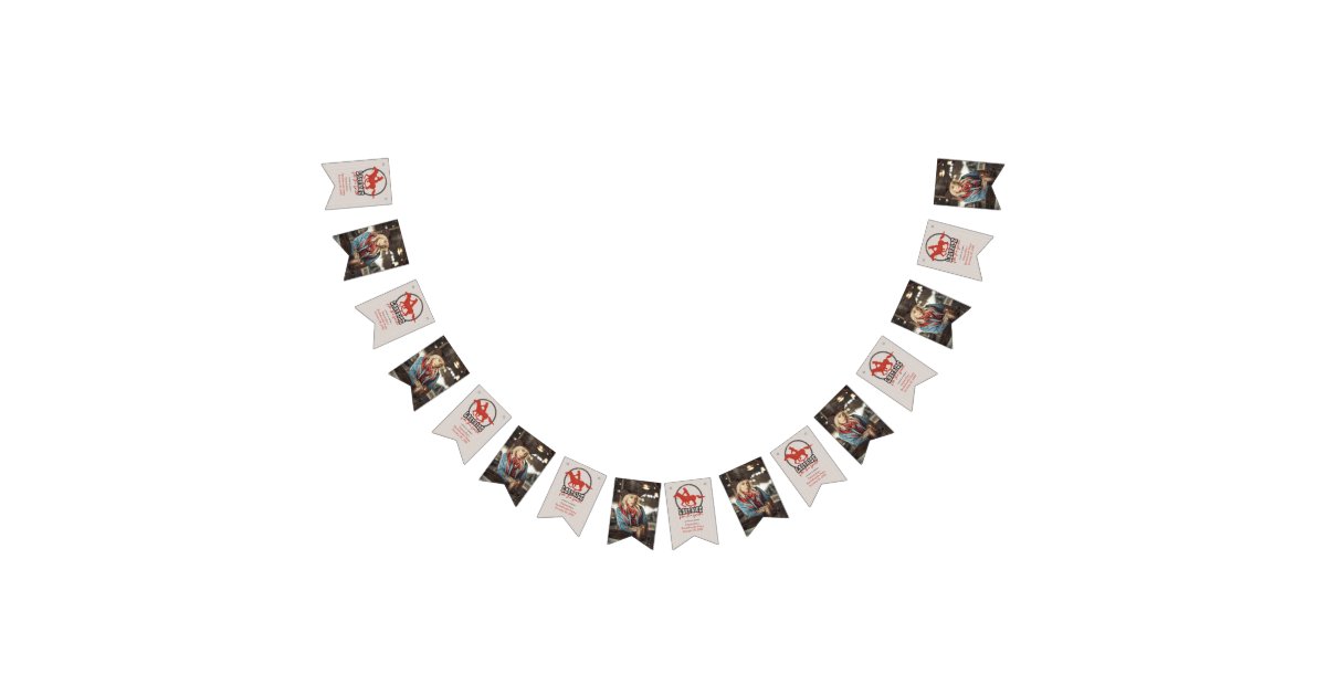 Rusty Red Last Ride For The Bride Bunting Flags | Zazzle