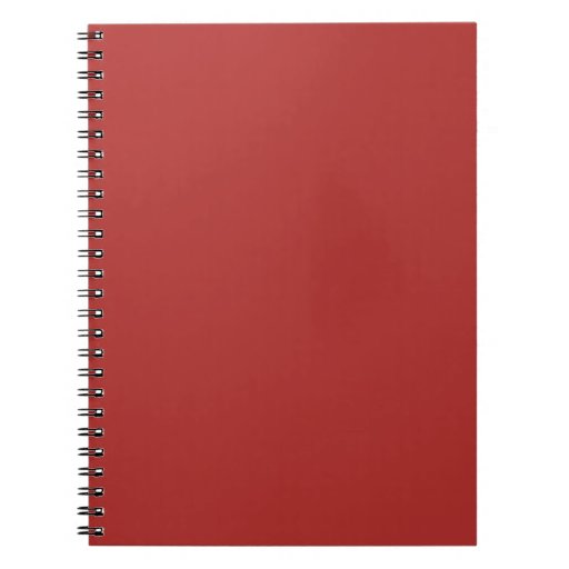RUSTY RED (solid color) ~ Notebook | Zazzle