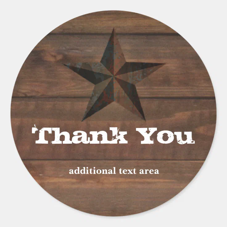 Rusty Star Rustic Western Wood Country Sticker | Zazzle