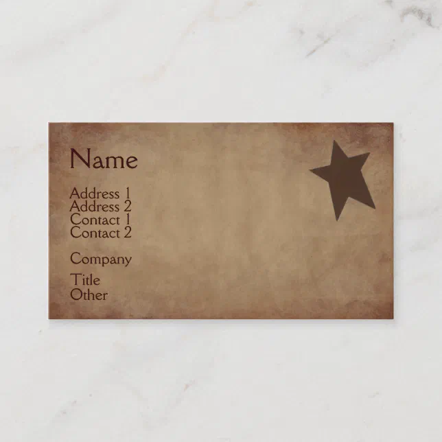 Rusty Stars Business Card | Zazzle