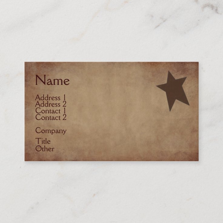 Rusty Stars Business Card | Zazzle