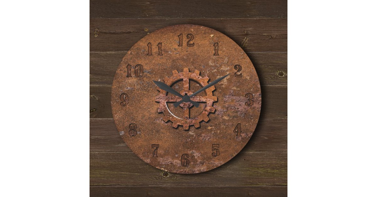 Rusty Steampunk Clock | Zazzle
