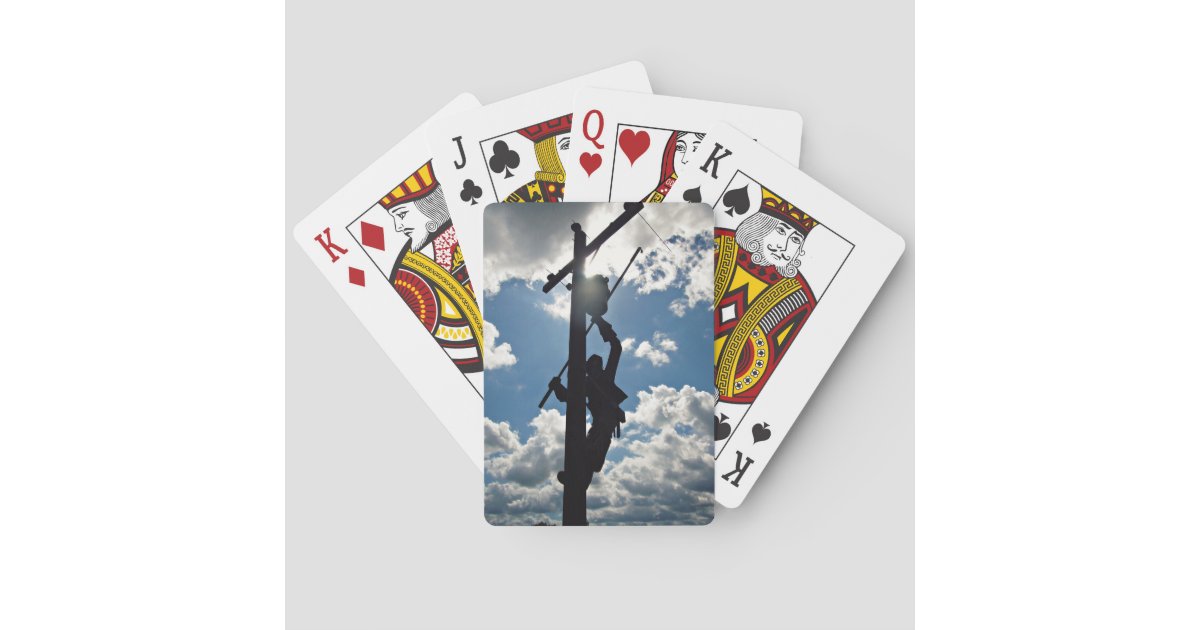 Rusty the Lineman Poker Cards | Zazzle