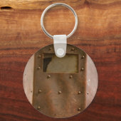 Rusty welding helmet keychain | Zazzle