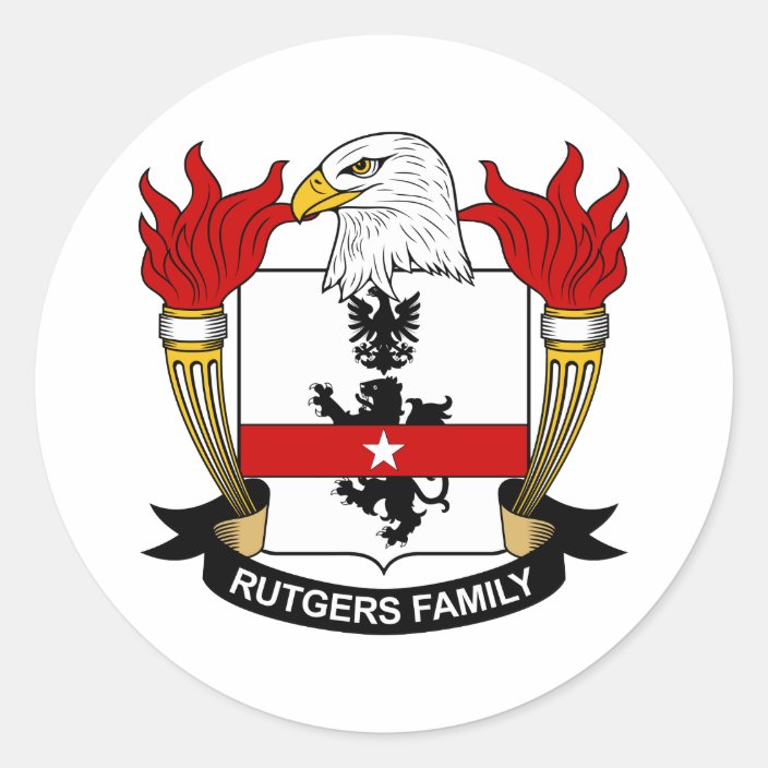 Rutgers Family Crest Classic Round Sticker | Zazzle.com