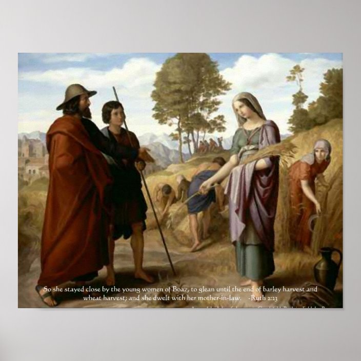Ruth and Boaz Bible Scripture Art Print | Zazzle.com
