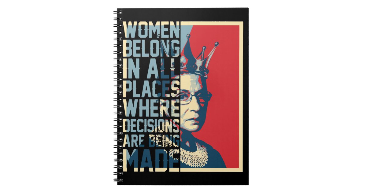 Ruth Bader Ginsburg - Notorious RBG Notebook | Zazzle