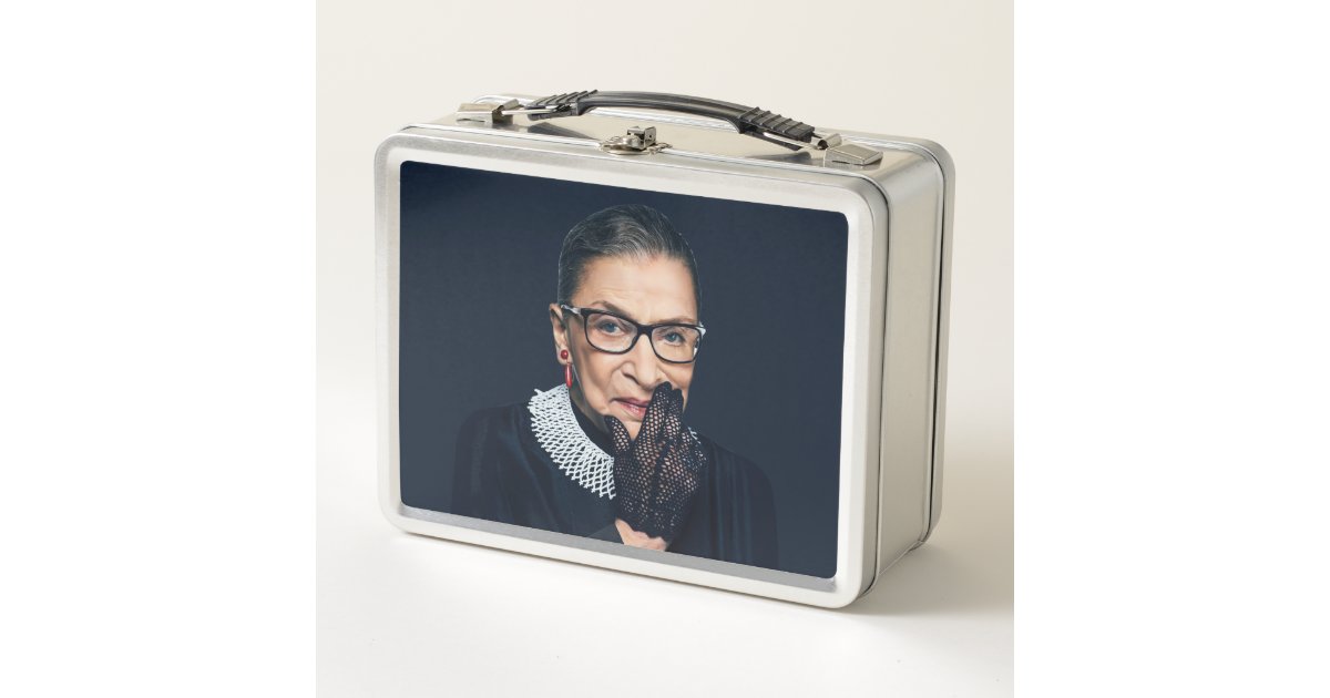 Ruth Bader Ginsburg with Glove Metal Lunch Box | Zazzle