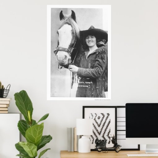 Ruth Roach and her horse. Poster | Zazzle