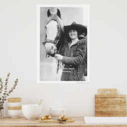 Ruth Roach and her horse. Poster | Zazzle