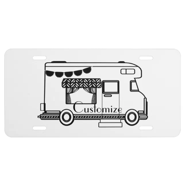 RV Camper Caravan Thunder_Cove License Plate | Zazzle