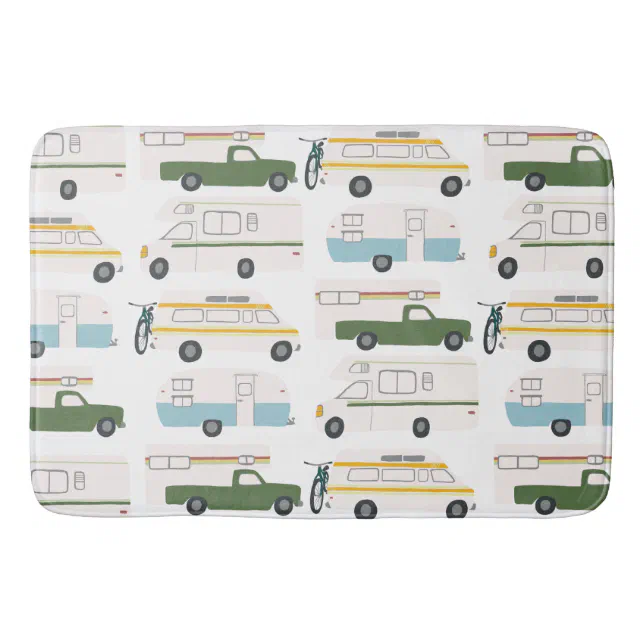 RV Campervan vanlife Motorhome Trailer CUSTOMIZE Bath Mat | Zazzle
