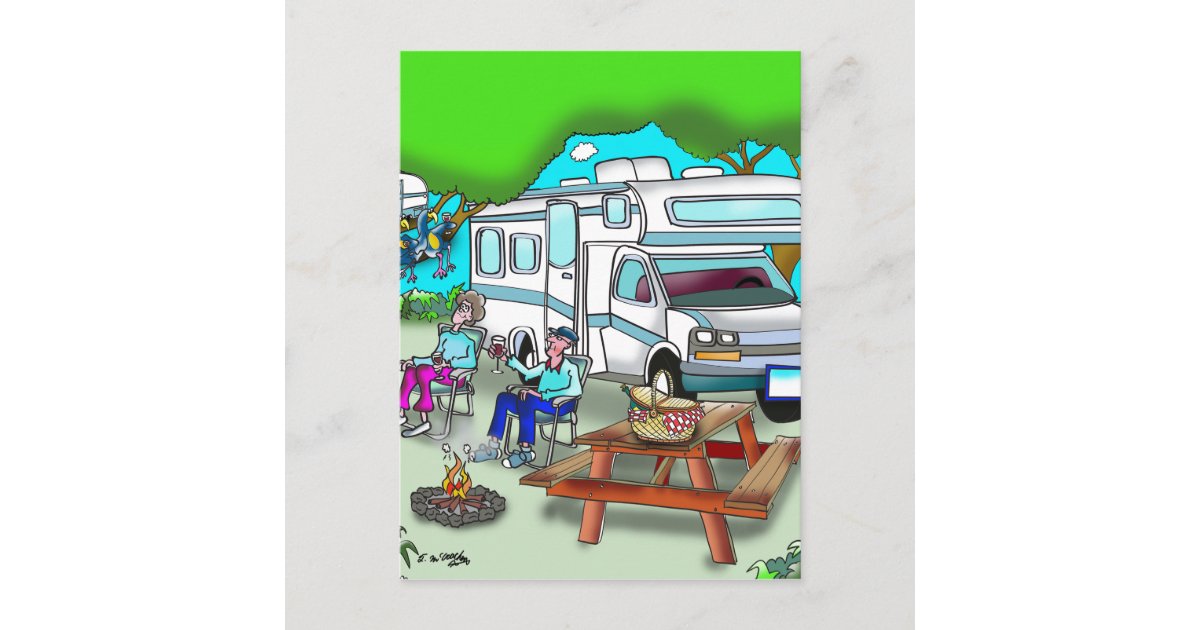 RV Cartoon 9475 Postcard | Zazzle