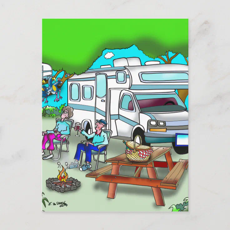 RV Cartoon 9475 Postcard | Zazzle