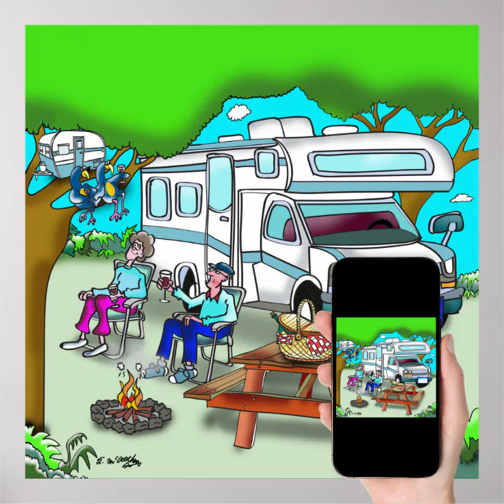 RV Cartoon 9475 Poster | Zazzle