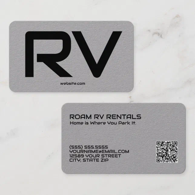 RV Custom QR Code Premium Business Card | Zazzle
