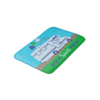 RV Motorhome Roam Sweet Roam Cute Camper Travel Bathroom Mat | Zazzle