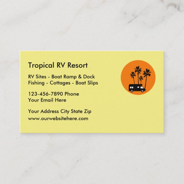 Rv Business Cards - Business Card Printing | Zazzle