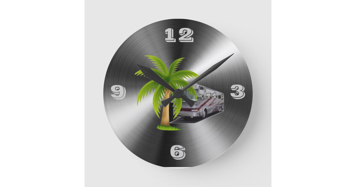 RV TIME Tic Toc Wall Clocks | Zazzle