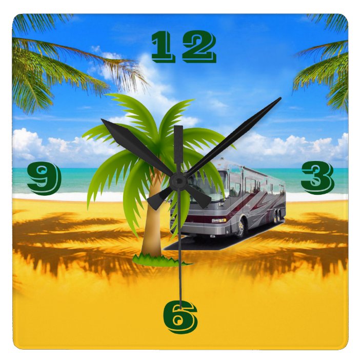 RV TIME Tic Toc Wall Clocks | Zazzle.com