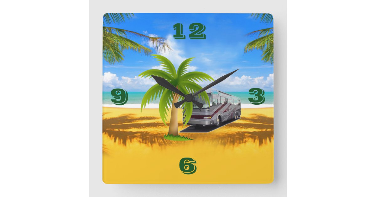RV TIME Tic Toc Wall Clocks | Zazzle