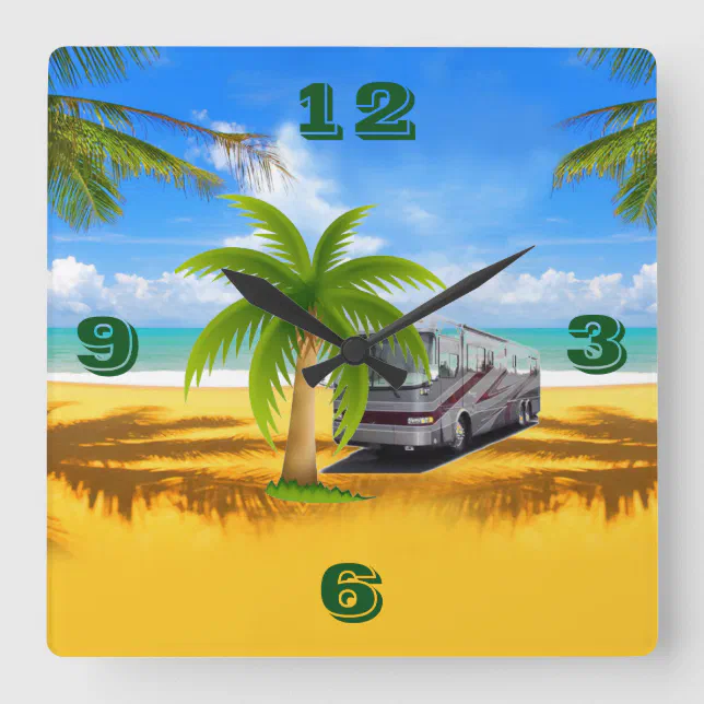 RV TIME Tic Toc Wall Clocks | Zazzle