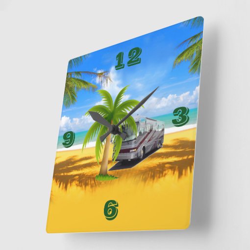 RV TIME Tic Toc Wall Clocks | Zazzle