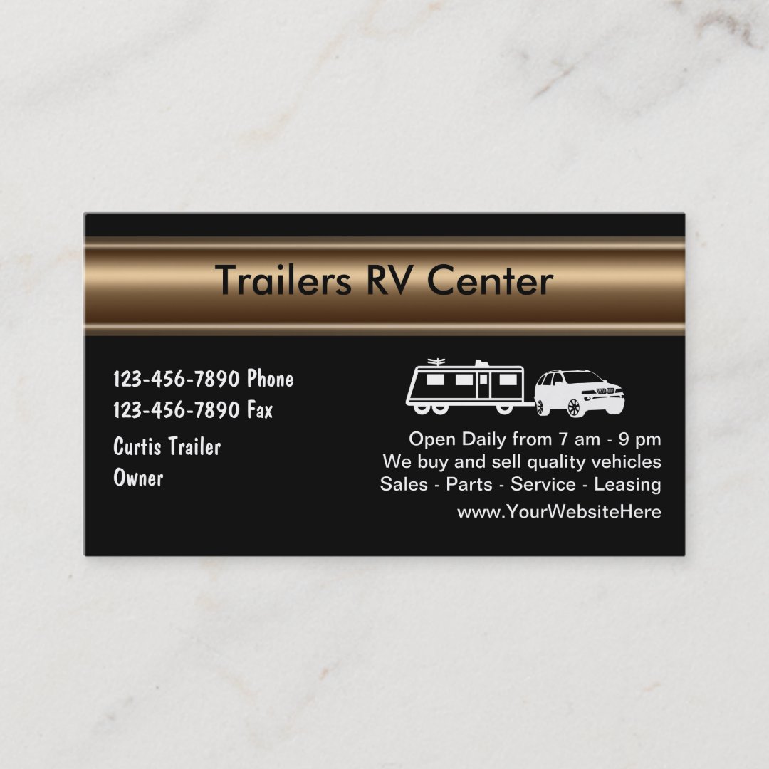 RV Trailer Business Cards | Zazzle