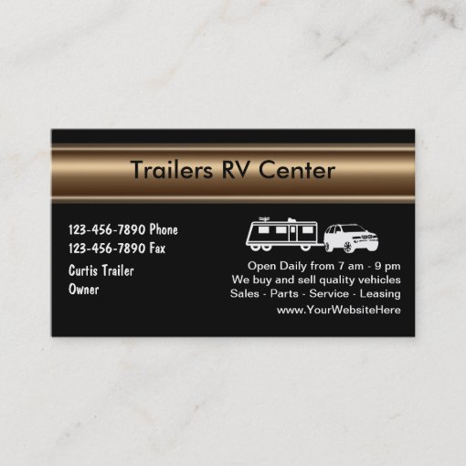 RV Trailer Business Cards | Zazzle