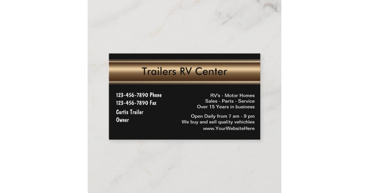 RV Trailer Business Cards | Zazzle
