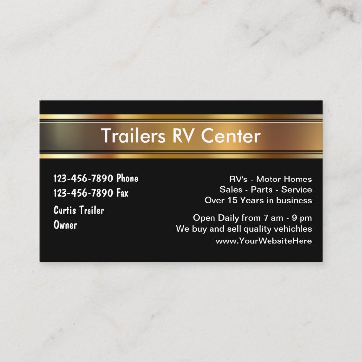 RV Trailer Business Cards | Zazzle