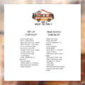 RV Trailer Editable Set Up and Tear Down Checklist Window Cling | Zazzle