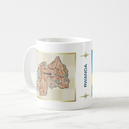 Rwanda Flag + Map Mug | Zazzle
