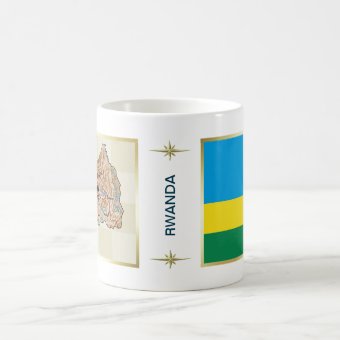 Rwanda Flag + Map Mug | Zazzle