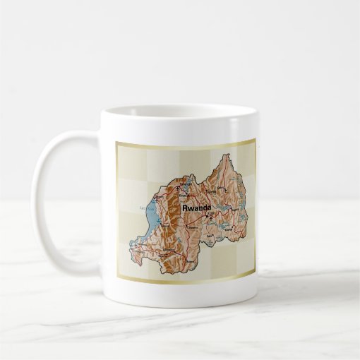 Rwanda Flag + Map Mug | Zazzle