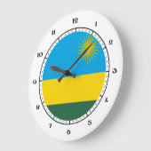Rwandan / Rwandese flag clocks | Zazzle