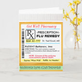 RX Prescription for Flu Card | Zazzle