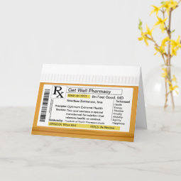 RX Prescription for Health Card | Zazzle